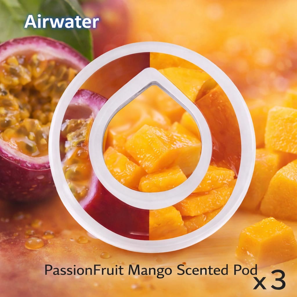 Airwater- 3 Pack Passionfruit Mango Flavoured Scent Pods for Airwater ...
